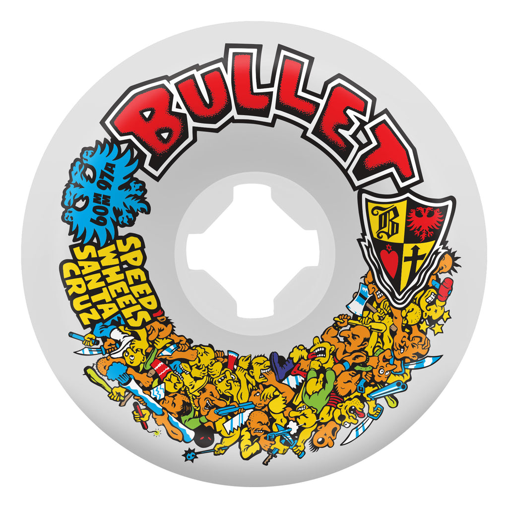 60mm/97a Bullet Riot White | Slime Balls Skateboard Wheels Canada