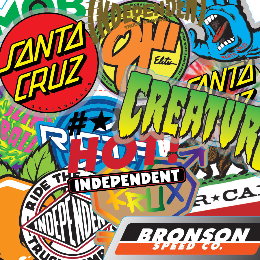 Pack of 15 Assorted Stickers | NHS Skateboard Stickers Canada